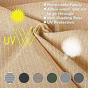 POYEE 3'×10' Brown Balcony Privacy Screen Fence Cover UV Protection Weather Resistant Waterproof Shade Cloth for Outdoor Patio Apartment Backyard Porch Deck Railing with Zip Ties