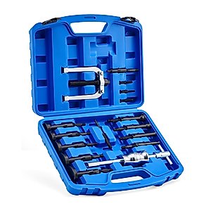 Orion Motor Tech Blind Hole Collet Bearing Race and Seal Puller Extractor Kit, Slide Hammer Pilot Insert Inner Bearing Removal Tool Set, 16 Pieces
