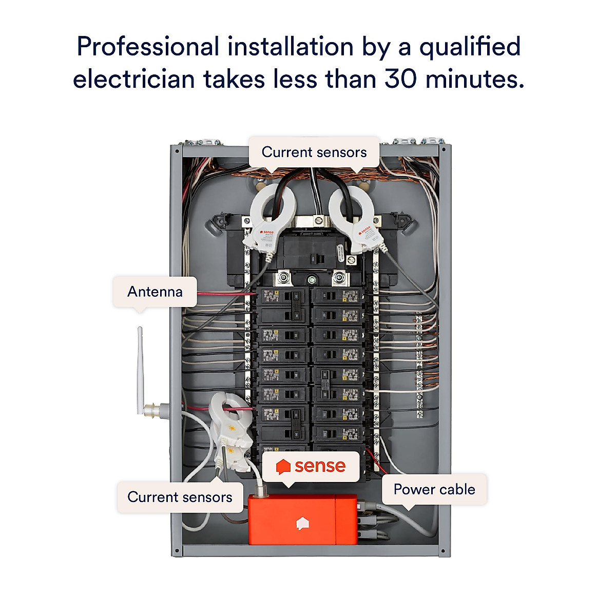 Sense Energy Monitor with Solar – Track Electricity Usage and Solar Production in Real Time Meets Rigorous ETL/Intertek Safety Standards