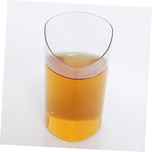 NOLITOY Dessert Cups 10pcs Cheesecake Cups Dessert Cup Plastic Parfait Mousse Cup Wood Bran Mini Mousse Cups Transparent Dessert Cup Bevel Dessert Pots