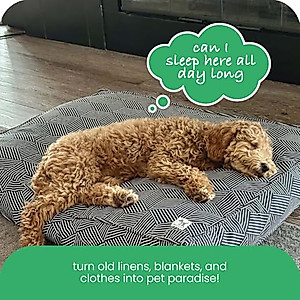 Molly Mutt Large Crib Mattress Cover - Rough Gem Print - Measures 27”x52”x5”- 100% Cotton - Durable - Breathable - Sustainable - Machine Washable Dog Bed Cover