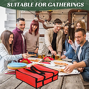 Sieral 4 Pieces Pizza Bags for Delivery Insulated Pizza Delivery Bag 20" x 20" x 6" Pizza Warmer Bags Insulated Food Delivery Bag Insulated Grocery Cooler Bag for Food Delivery Pizza Carrier