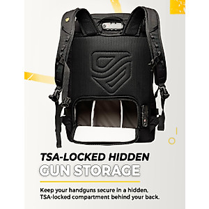 TradeSmart Range Backpack for Handguns, Ammo & Shooting Gear with 3 Lockable Compartments, Ear & Eye Protection Kit Optional
