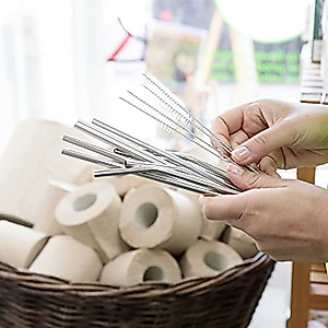 NUTJAM Set of 9 Straw Cleaner Brush Kit, Drinking Long Pipe Cleaner, Straw Cleaning Brush for Glass Silicone Metal Straws, Bottle, Tumbler, Sippy Cup, Tube