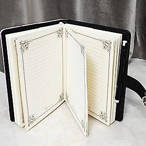 Notebooks A5 Notebook Horizontal Line Inside Page Journal Planner Writing Travel Diary Password with Digital Password 260 Pages Journal Diary (Color : Blue)