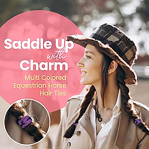 Multi Colored Horse Hair Accessories, Cowgirl Elastics Set, No Crease Hair Ties, Gift for Equestrian