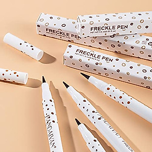 Freckles Pen, 2 Color Natural Freckles Makeup Pens Waterproof Long-Lasting Quick-Dry Pen, Natural Like-real Makeup, Easy Makeup Tool For a Natural Sun-kissed Makeup, Light Brown&Natrual Coffee