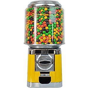 Candy Machine Commercial Automatic Candy Machine Vending Machine Bubble Gum Machine Home Vending Machine Coin Gumball Machine for Kids (Yellow)