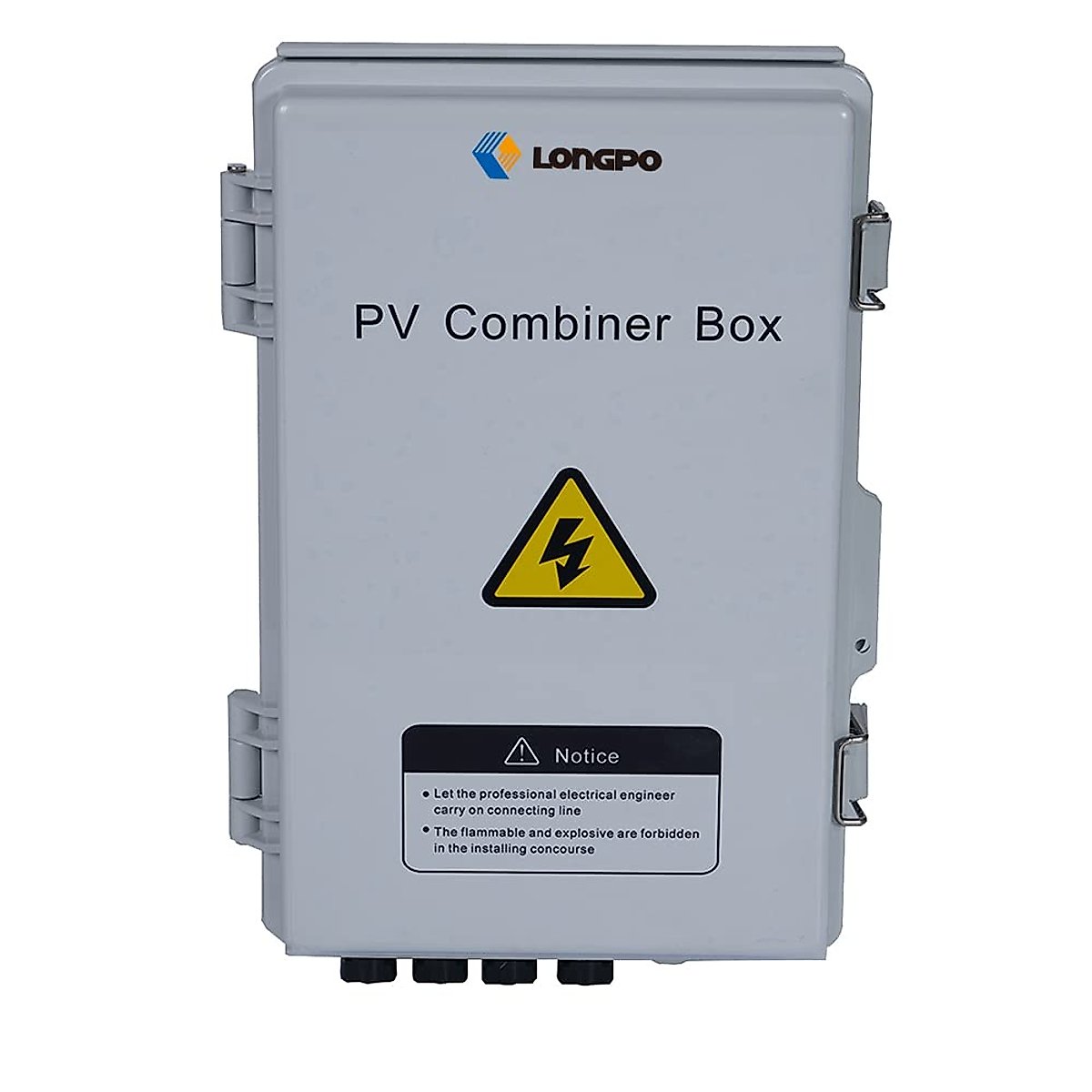 lopopvsys 4 String PV Combiner Box with Lightning Arreste, 15A Rated Current Fuse and 2P 63A Circuit Breakers for On/Off Grid Solar Panel System (4 String PV Combiner Box)