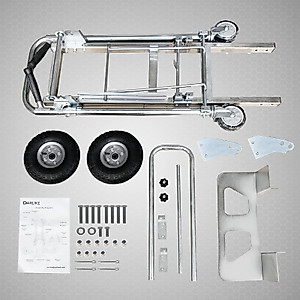 Oarlike Hand Truck,3 in 1 Convertible Dolly Cart, 770 LBS Capacity Folding Hand Truck 2 Wheel Dolly 4 Wheel Cart Assisted Hand Truck with 10" Pneumatic Wheel