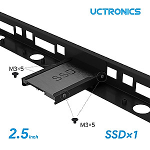 UCTRONICS SATA to USB 3.0 Adapter Cable, SSD Mounting Plate for 2.5" SSD, Compatible with Raspberry Pi 1U Rackmount, USB Cable and USB Keystone Jack