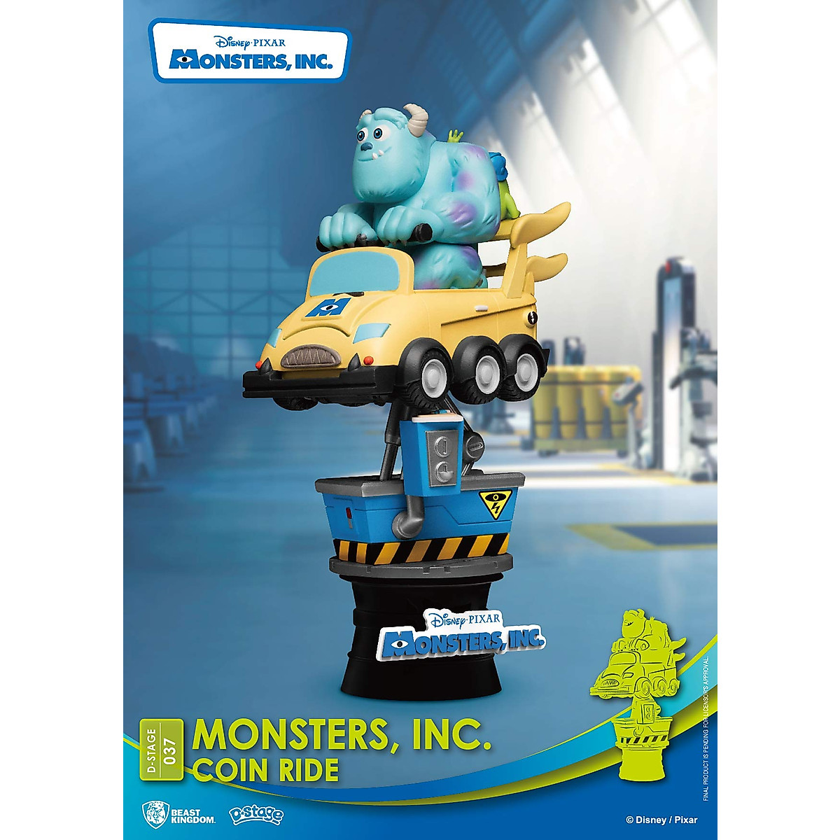 Beast Kingdom Coin Ride: Monsters Inc. DS-037 D-Stage Statue, Multicolor, 6 inches
