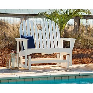 POLYWOOD Adirondack 48-Inch Glider, Black