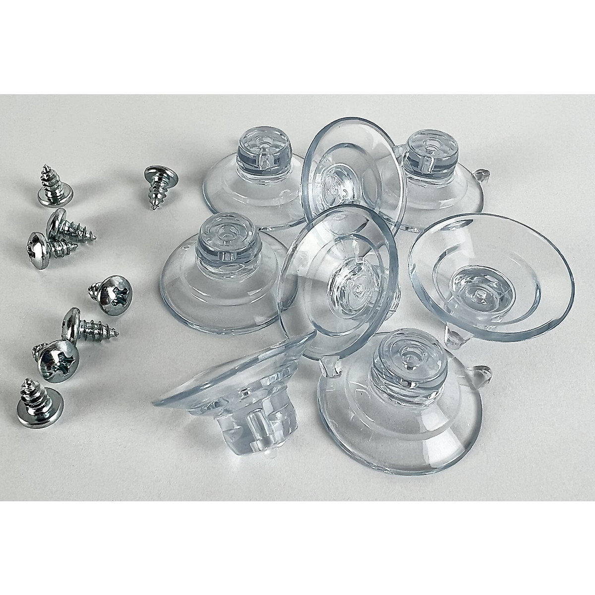 Wis-Sales (8-Pack Small 1 1/4 Inch) Pennsylvania Heavy Duty Suction Cups with Screws Signs, Radar Detector, thermometers, Bird feeders, and more.