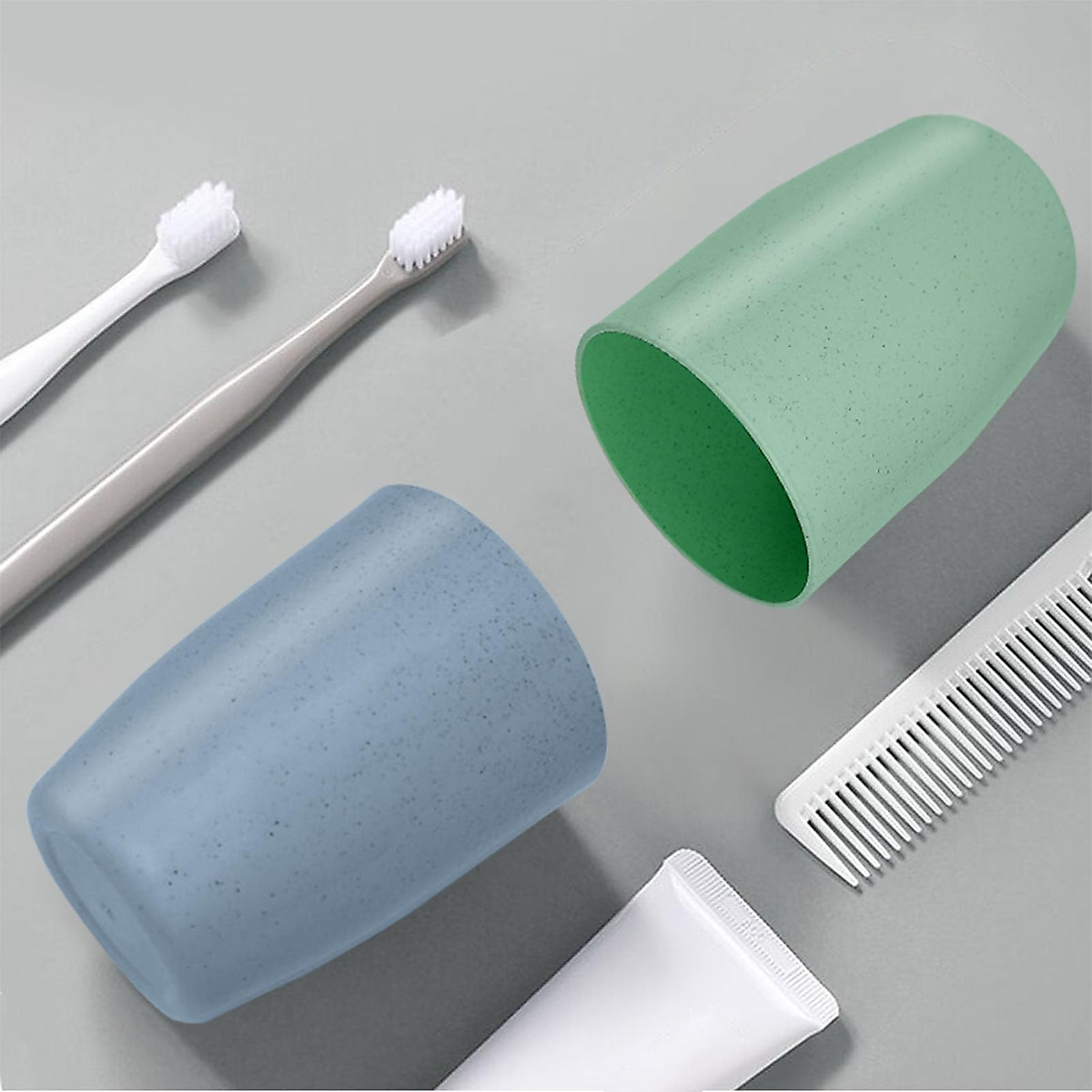 Lpdphanxfkx 4 Pcs Modern Toothbrush Cup Plastic Tumbler Cup Unbreakable Toothbrush Holder Mug Gargle Washing Cup for Home Bathroom Travel