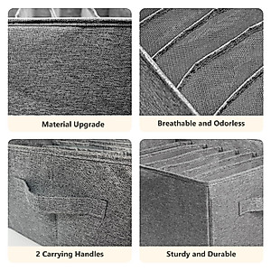 ECOMAID Large Wardrobe Clothes Organizer,4 Pack Closet Organizers and Storage with Handles, Foldable Fabric Drawer Organizers Dividers for Clothing, Jeans, Sweater, Bras