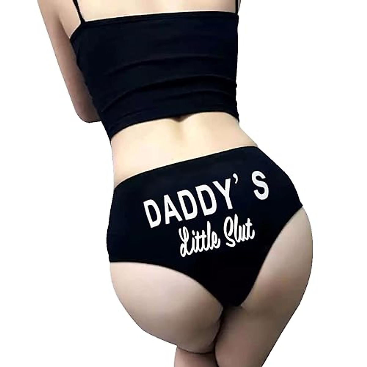 PROMOTED TO BIG SISTER Daddy's Little Slut Sexy Slutty Underwear Panties Women's Booty Shorts (X-Large)