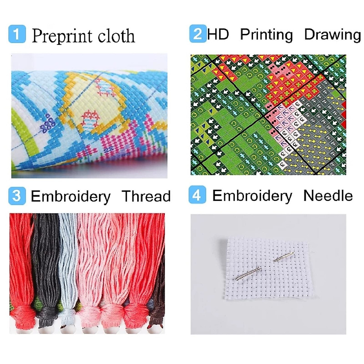 Findvoor Stamped Cross Stitch Kits for Beginners Full Range of Cross Stitching Embroidery Pattern for Kids or Adults, 11CT DIY Needlepoint Embroidery Starter Kits-Skeleton Couple 15.7x19.7 inch