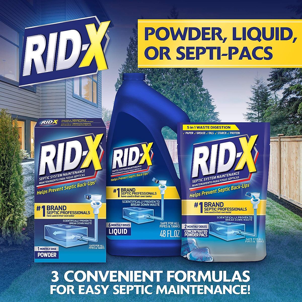 RID-X Septic Treatment, 1 Month Supply Of Powder, 9.8 oz