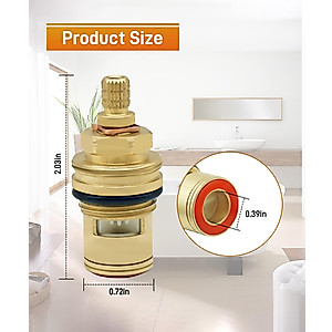 013787-45 Ceramic Cartridge Assembly Fits For T&S Brass Faucets,Hot Ceramic Cartridge faucet parts,Temperature 40F-140F,Pressure 20PSI-125PSI (HOT)