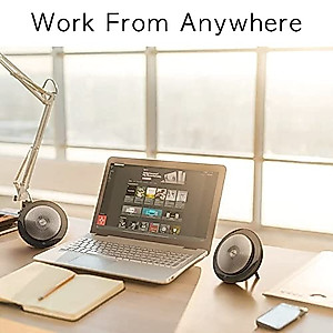 Jabra Speaker 710 Speakerphone - Speak Wireless Bluetooth Speaker UC Bundle, 7710-309, Wall Charger, USB Dongle - Computer, Mac Compatible w/Zoom, Skype, Webex, Meet, Smartphones, Tablets