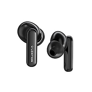 LENTION T2 Hybrid Active Noise Cancelling True Wireless Earbuds, in-Ear Bluetooth Headphones, Immersive Sound Premium Deep Bass Black Bluetooth Earbuds, IPX4 Waterproof Bluetooth 5.1 Earphones