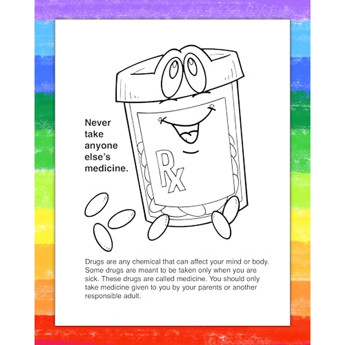 ZOCO - Drug Use Prevention - Educational Coloring Books (25 Bulk Pack, Without Crayons) - Community Outreach, Stay Drug Free Safety Handouts for Children - Games, Puzzles, Activities for Kids