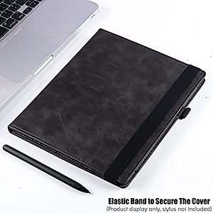 BOZHUORUI Stand Case for 10.3" Boox Note Air4 C (2024)/Boox Note Air3 C/Note Air3 B/W Tablet (2023) - Premium PU Leather Protective Sleeve Cover with Hand Strap/Auto Sleep/Wake (Rock Black)