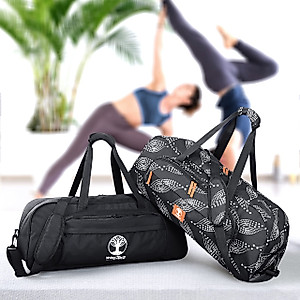 WARRIOR2 Yoga Mat Bag, 8-Pocket Yoga Gym Bag Fits 1/2" Thick Mat & Yoga Blocks, Detachable Straps | Large Gym Bag With Yoga Mat Holder For Women, Men. Yoga Duffle, Yoga Tote