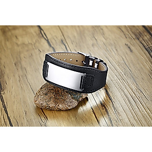 MPRAINBOW Satanic Cross Leather Bracelet Inverted Cross Leviathan Cross Satanic Jewelry Satan Occult Sulfur Slchemy Symbol Adjustable