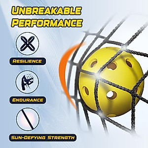 KASCEN Pickleball Net - Portable PickleballNnet for Driveway,Regulation Boulder Badminton net only Indoor Outdoor Sport,22FT Included Carry Bag Black