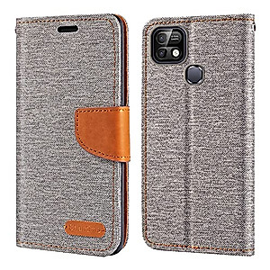 for Infinix Smart 5 Pro Case, Oxford Leather Wallet Case with Soft TPU Back Cover Magnet Flip Case for Infinix Smart 5 Pro (6.52”)