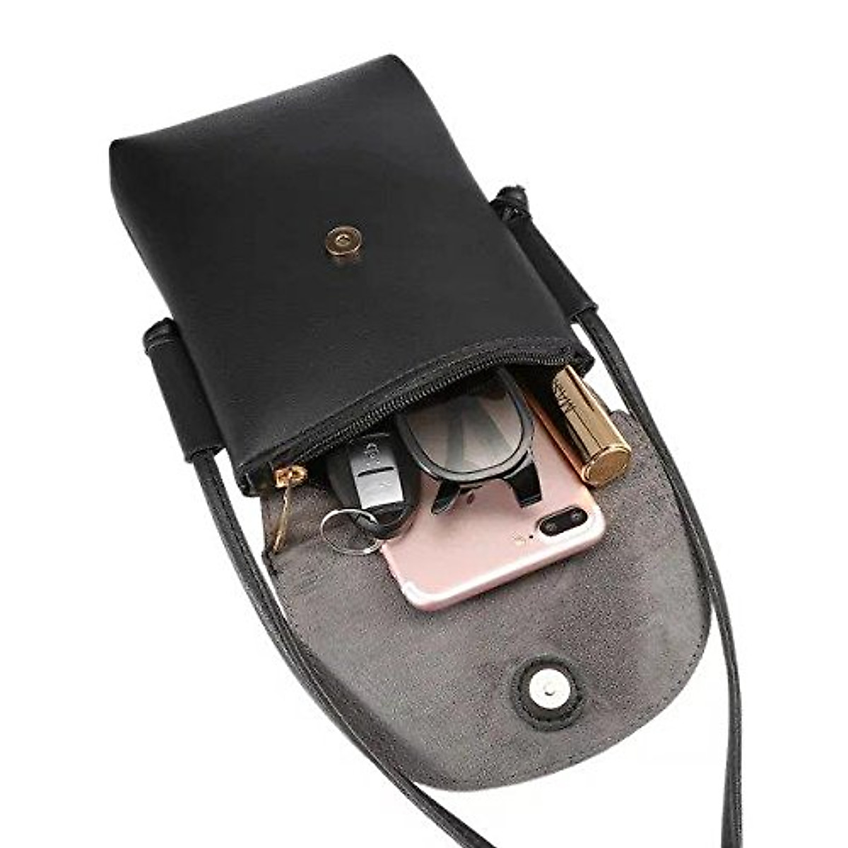 WaitingU Shoulder Crossbody Bag Soft PU Leather Cellphone Purse Moblie Phone Carrying Cases Shoulder Bag Pouch Daily Use