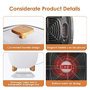 Bonrcea 2-in-1 Portable Clothes Dryer & Heated Towel Warmer, with 4000 RPM, Stainless Steel Interior, 35L Capacity, Timer Function, Ideal Valentine's Day Gift, White