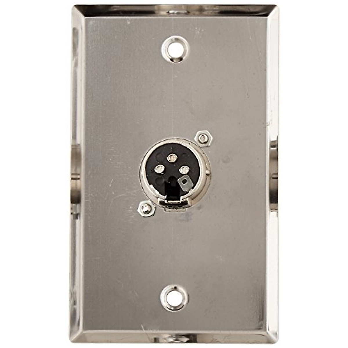 Seismic Audio Speakers Single XLR Female Connector, Stainless Steel Wall Plate