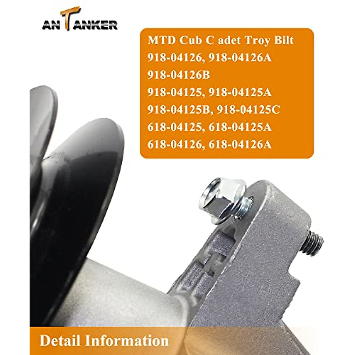 Antanker 618-04126 918-04126 Spindle Assembly 618-04125A, 918-04126A, 918-04126B, 918-04125, 918-04125A, 918-04125B Replace for MTD Cub C adet Troy Bilt RZT50 LT1050 with 50" Deck Lawn Mower 1120370