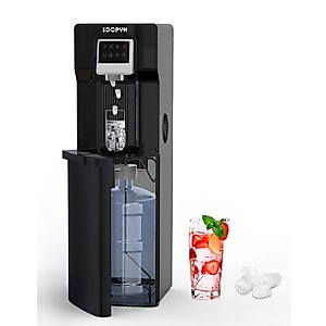 SOOPYK 2 in 1 Bottom Load Water Cooler Dispenser with Ice Maker for 5 Gallon Bottle 27 lbs in 24 hrs for Home Office (Without Hot Water)