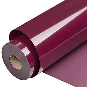 VINYL FROG Maroon Heat Transfer Vinyl Rolls, 12" x25ft Maroon Iron on Vinyl for Craft Cutter, Maroon HTV Vinyl Roll for All Cutter Machine, Easy to Cut & Weed for Heat Press Design