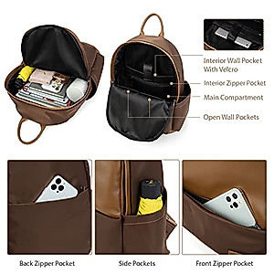 PINCNEL Backpack for Women, Large Designer Fashion Backpack Purse Multiple Pockets Shoulder Bag for Travel and School(Black)