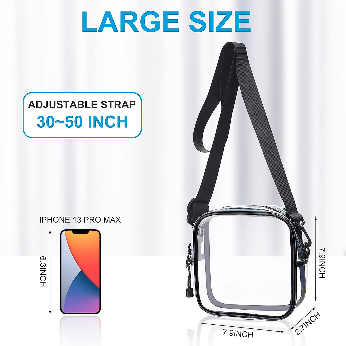 Neurora Clear Purses for Women Stadium, Clear Bag Waterproof for Ballgames, Festivals, More Flexible and Durable Design