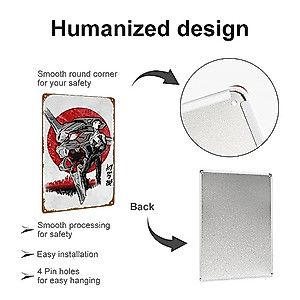 First Unit Anime Poster Retro Metal tin Sign Halloween Tin Sign,Cave,Bar,Club, Home Wall Art Metal Tin Sign 8x12 inches