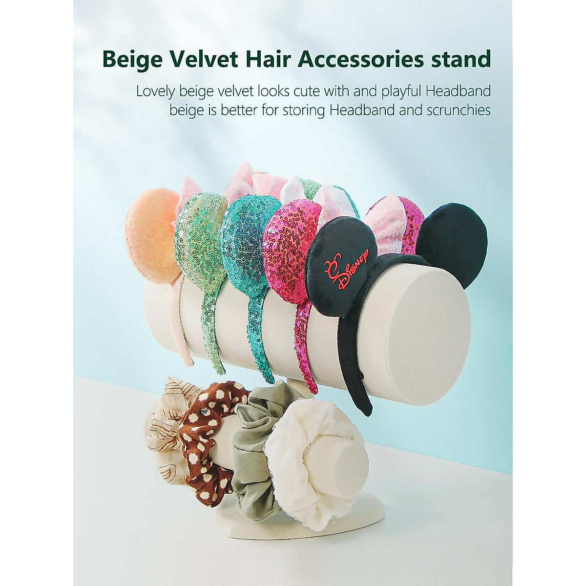 Ausalivan Headband Holder Organizer,Head Band Stand For Girls Room,Hair Band Storage For Women,Hair Accessories Display Rack,Mouse Ear Holder