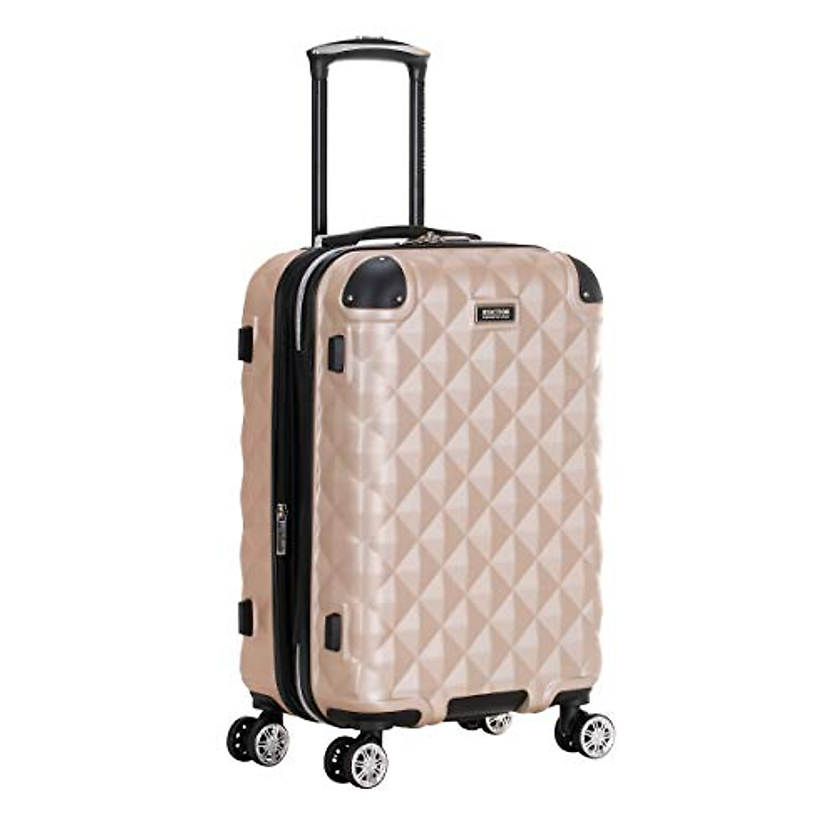 Kenneth Cole Reaction Diamond Tower Collection Lightweight Hardside Expandable 8-Wheel Spinner Travel Luggage, Rose Champagne, 3-Piece Set (20", 24", & 28")