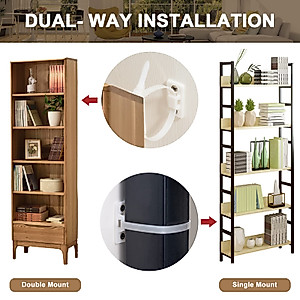 Furniture Wall Anchor (10 Pack) Anti Tip Furniture Anchors for Baby Proofing, Adjustable Dresser Wall Safety Straps for Table, Cabinet – Earthquake Resistant Straps for Home