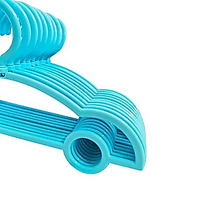 MZlatieo Kids Hangers Plastic 20 Pack, Non Slip Baby Hangers, Children’s Hangers for Closet (Blue)