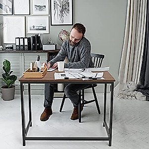 Naspaluro Folding Desk, Folding Computer Desk, No Assembly Home Office Simple Laptop Desk Study Writing Table Foldable Gaming Workstation for Small Space Offices Living Room Bedroom