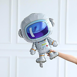 Outer Space Birthday Decorations 152pcs Universe Astronaut Theme Balloons Arch Kit Astronaut Rocket Navy Blue Foil Latex Balloons For Boys Kids Birthday Party Baby Shower Decor