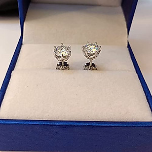 CHASKI Moissanite Stud Earrings 2ct G H I Color 925 Sterling Silver White Gold Plated Earring Women Men Lab Created Diamond Earrings