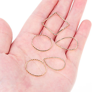 VILLCASE 30pcs Geometric Figure Earring Hoops Earrings Findings Craft Earring Making Accessories