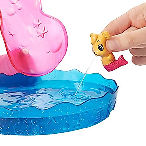 Barbie Dreamtopia Chelsea Water Lagoon Playset with Chelsea Doll (6 in Blonde), 2 Pets, Slide, Pool & Swing, Gift for 3 to 7 Year Olds